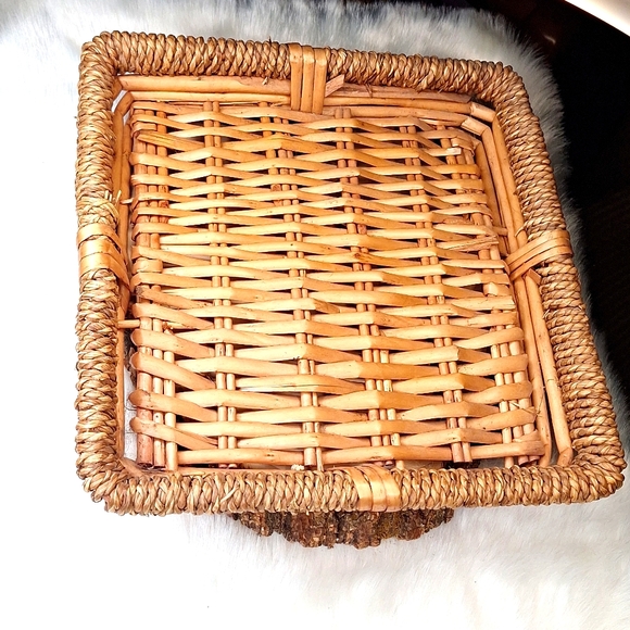 Accents | 11 X 11 Inch Square Weaved Basket 2 Inches In Height | Poshmark
